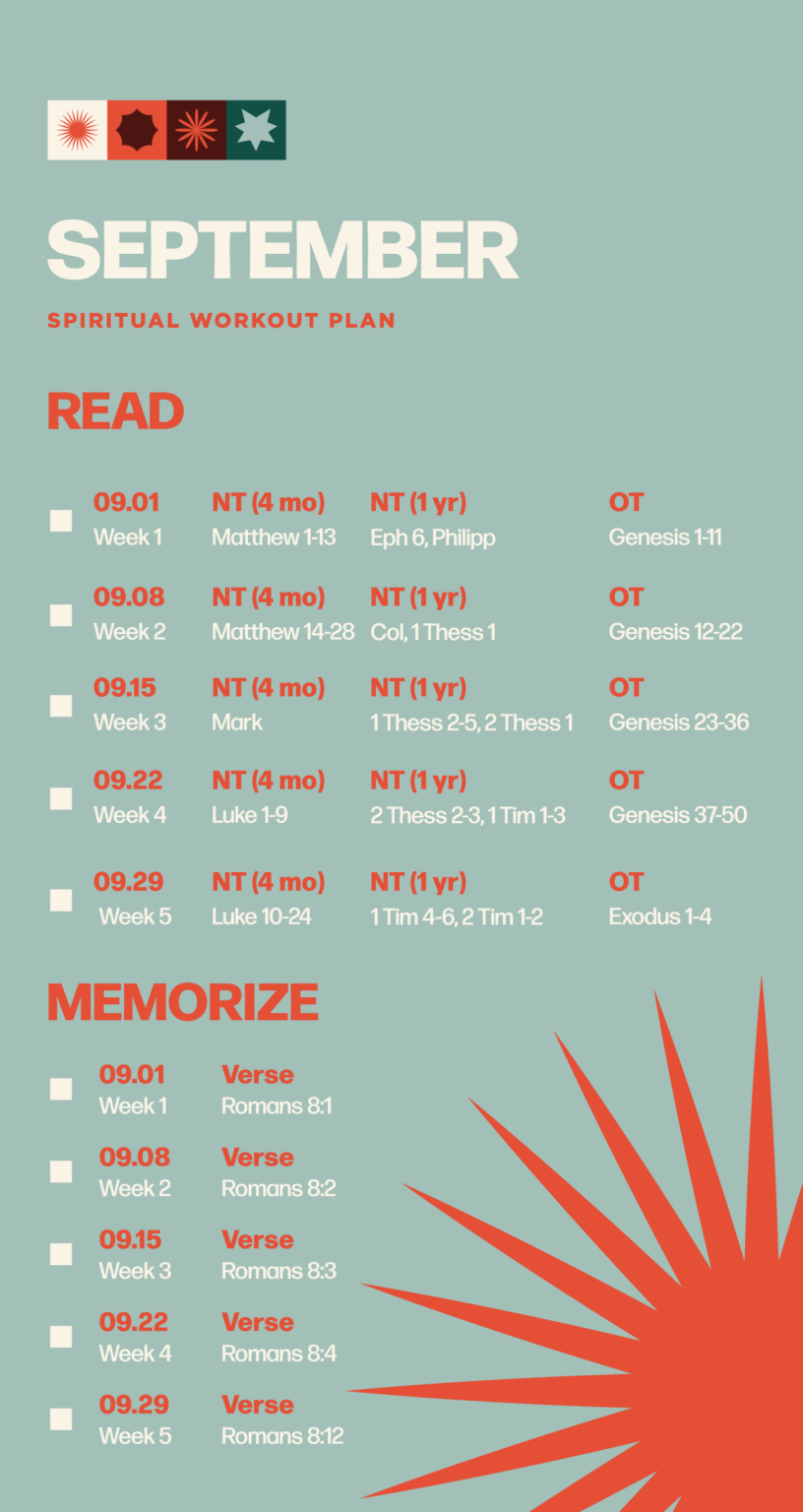Spiritual Workout Plan – Cornerstone Church